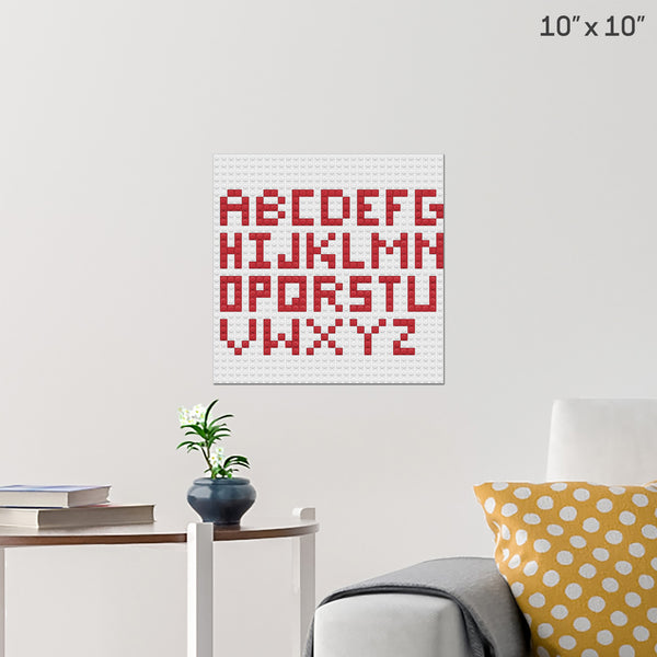 Alphabet Wall Poster - Build Your Own with Bricks! - BRIK