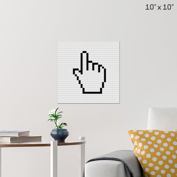 Cursor Pixel Art Wall Poster - Build Your Own with Bricks! - BRIK