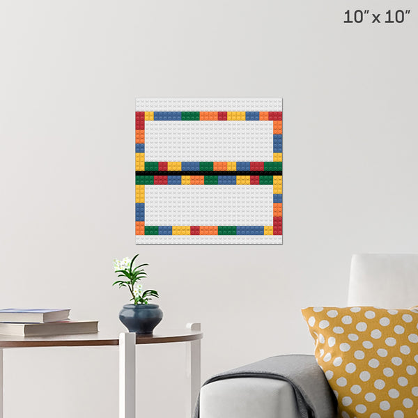 Desk Name Plate Wall Poster - Build Your Own with Bricks! - BRIK