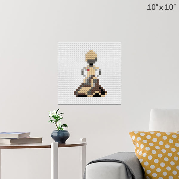 FA-4 Pilot Droid Pixel Art Wall Poster - Build Your Own with Bricks! - BRIK