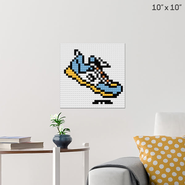 Shoe Pixel Art Wall Poster - Build Your Own with Bricks! - BRIK