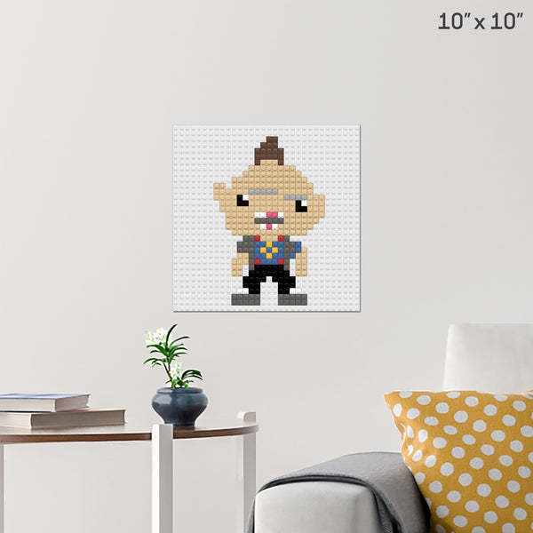 Sloth Pixel Art Wall Poster - Build Your Own with Bricks! - BRIK