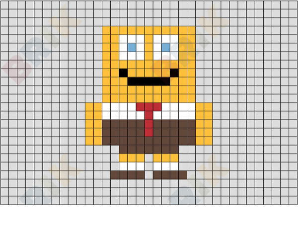 Spongebob Pixel Art Grid SpongeBob And Friends