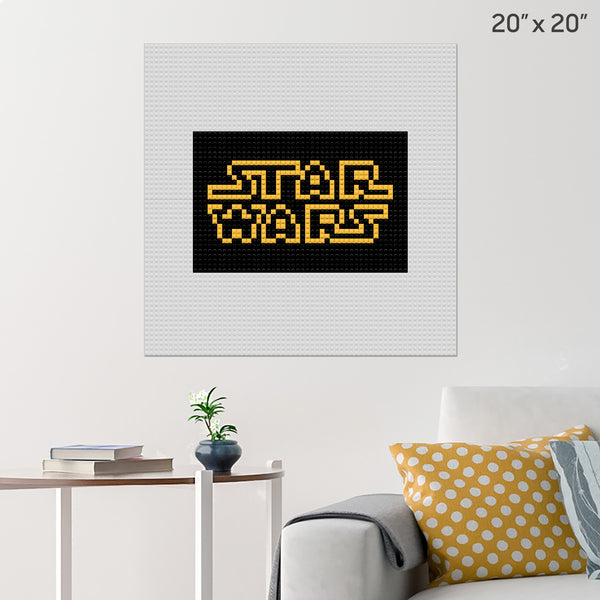 Star Wars Logo Wall Poster - Build Your Own with Bricks! - BRIK
