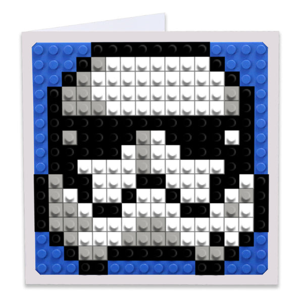 Star Wars Storm Trooper Pixel Art Build-On Greeting Card | BRIK