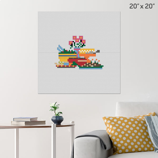 Thanksgiving Dinner Pixel Art Wall Poster - Build Your Own with Bricks ...