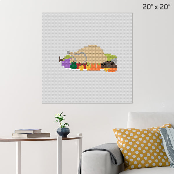 Thanksgiving Turkey Pixel Art Wall Poster - Build Your Own with Bricks ...