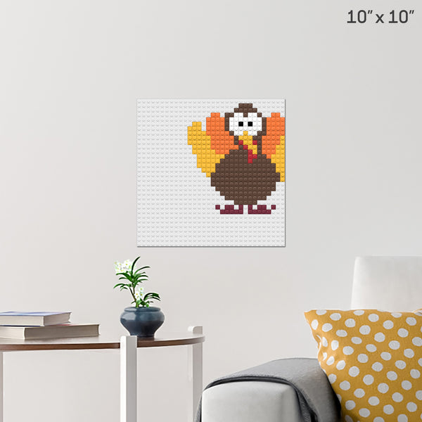 Thanksgiving Turkey Wall Poster - Build Your Own with Bricks! - BRIK