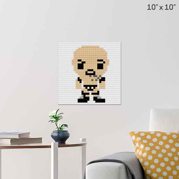 The Rock Pixel Art Wall Poster - Build Your Own with Bricks! - BRIK