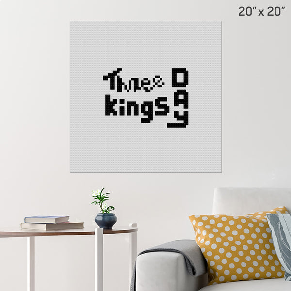 Three Kings' Day Pixel Art Wall Poster - Build Your Own with Bricks! - BRIK