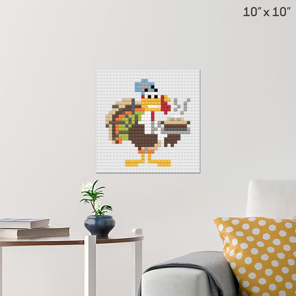 Turkey Pixel Art Wall Poster - Build Your Own with Bricks! - BRIK