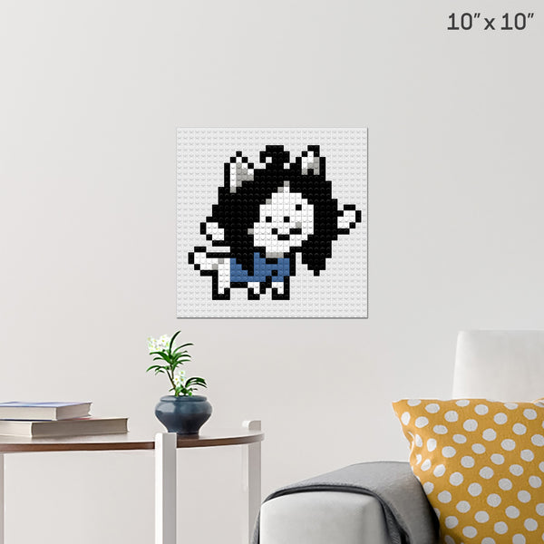 Undertale Temmie Pixel Art Wall Poster - Build Your Own with Bricks! - BRIK