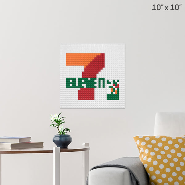 7 Eleven Logo Wall Poster - Build Your Own with Bricks! - BRIK
