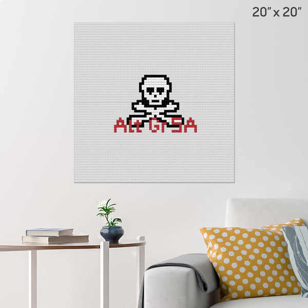 Alt Gr SA Skull Wall Poster - Build Your Own with Bricks! - BRIK