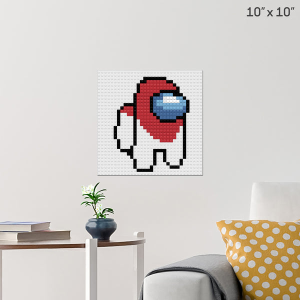 amogus Wall Poster - Build Your Own with Bricks! - BRIK