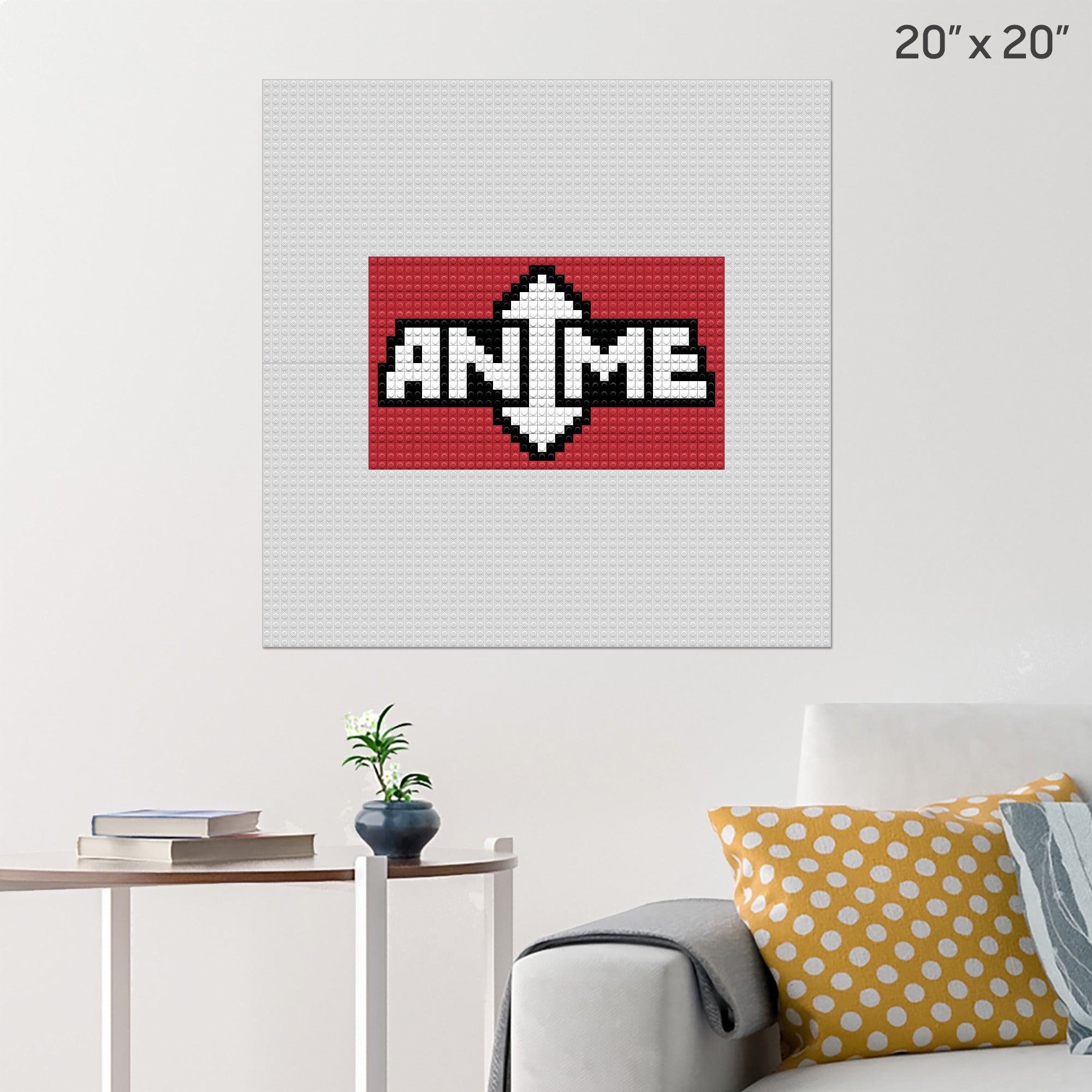 Anime Pixel Art Wall Poster - Build Your Own with Bricks! - BRIK