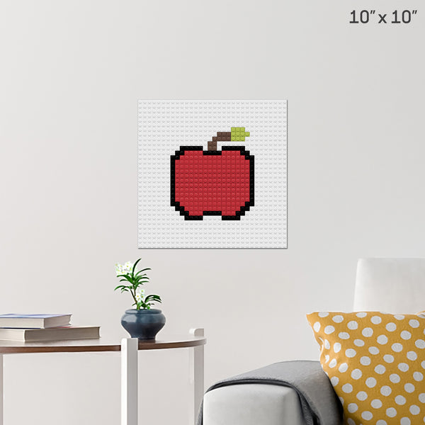 apple 🍎 Wall Poster - Build Your Own with Bricks! - BRIK