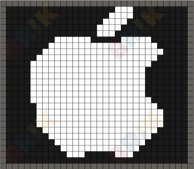 Pixel Art Apple Logo Premium Vector | Pixelart Apple Whole Apple And