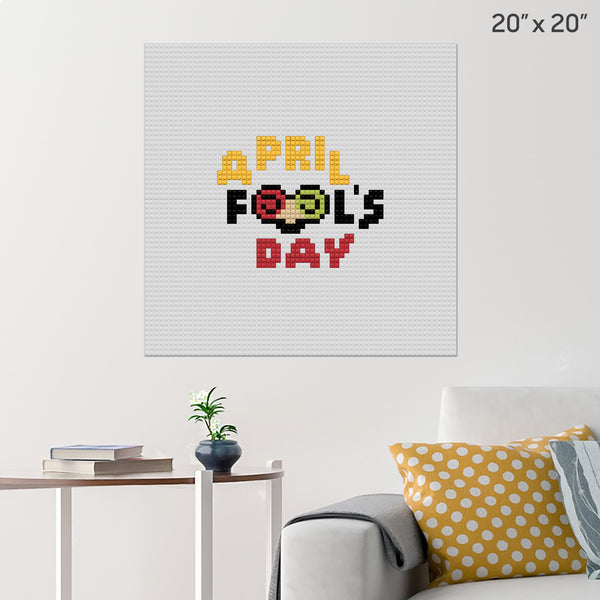 April Fools' Day Pixel Art Wall Poster - Build Your Own with Bricks! - BRIK