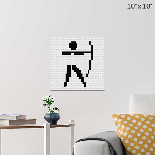 Archery Pixel Art Wall Poster - Build Your Own with Bricks! - BRIK