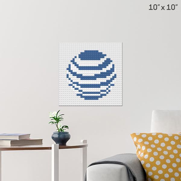 AT&T Logo Wall Poster - Build Your Own with Bricks! - BRIK