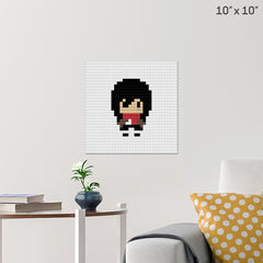 Attack on Titan Mikasa Pixel Art Wall Poster - Build Your Own with ...