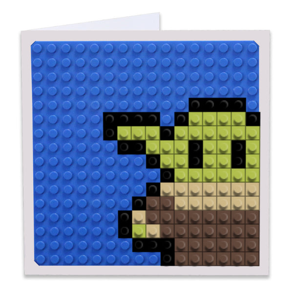 Baby yoda Build-On Greeting Card | BRIK