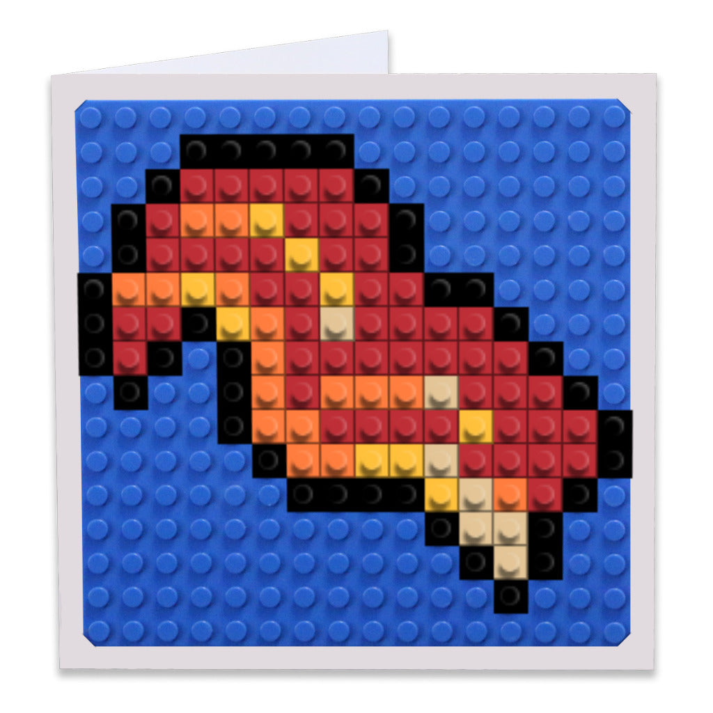 Bacon Pixel Art Build-On Greeting Card | BRIK