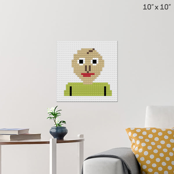 Baldi Wall Poster - Build Your Own with Bricks! - BRIK