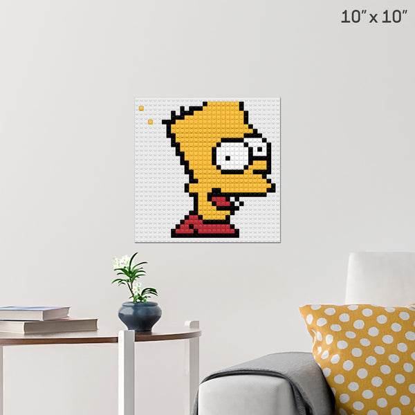 Bart simpson Wall Poster - Build Your Own with Bricks! - BRIK