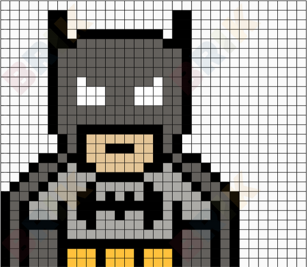 Pixel Art Minecraft Batman