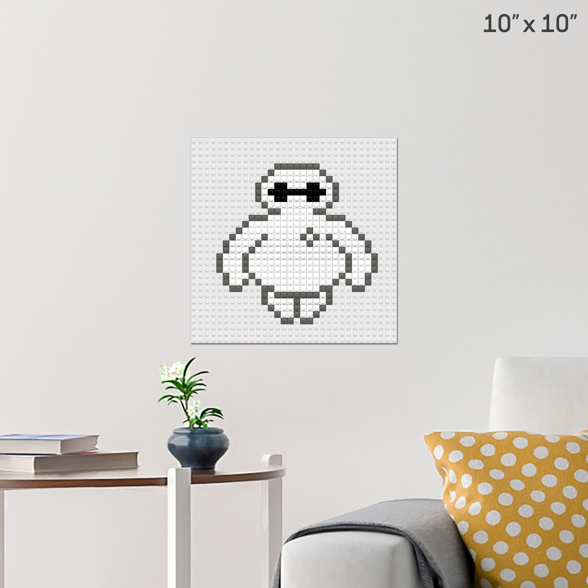 Baymax Pixel Art Wall Poster - Build Your Own with Bricks! - BRIK