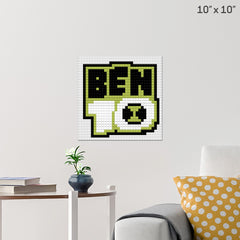 Ben 10 Pixel Art Wall Poster - Build Your Own with Bricks! - BRIK