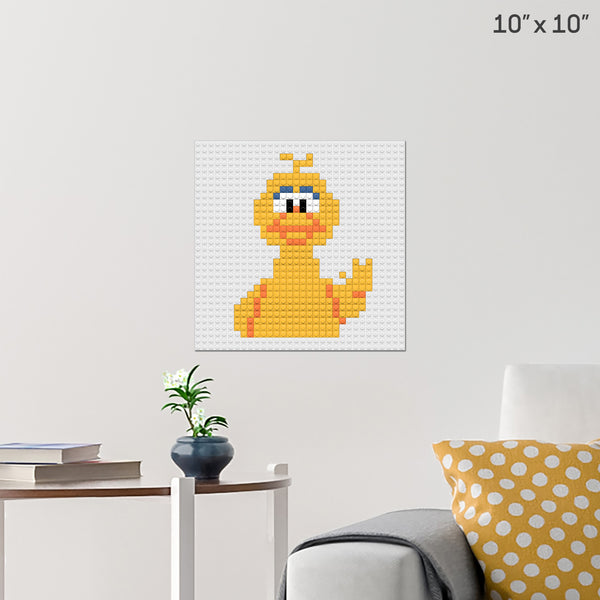 Big Bird Sesame Street Pixel Art Wall Poster - Build Your Own with ...