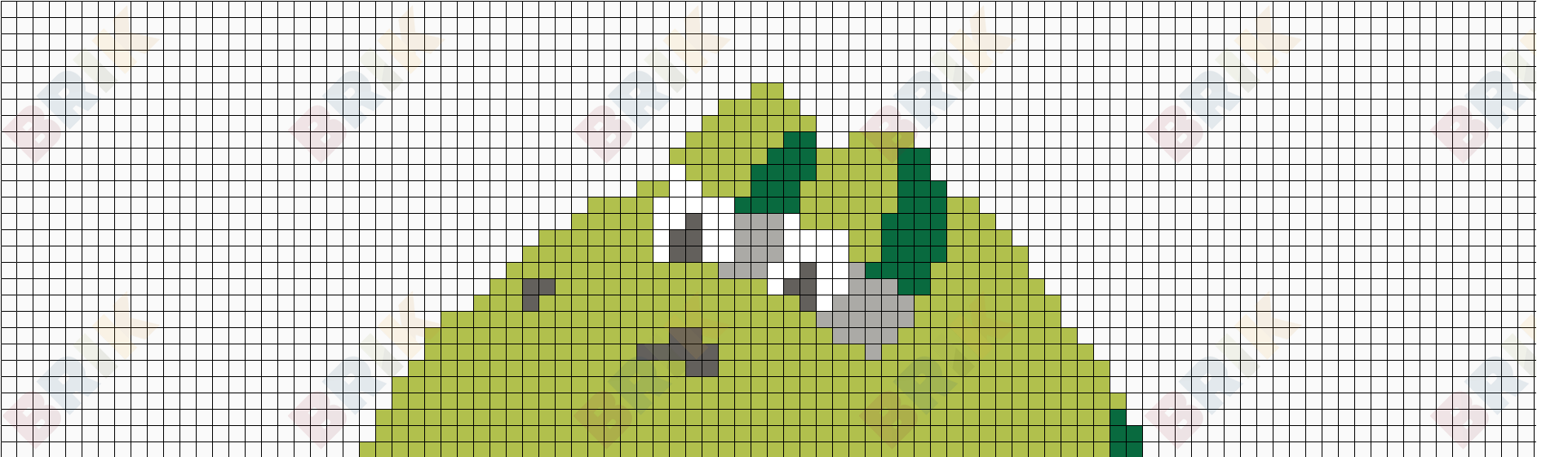 Graph Paper Art Yoshi