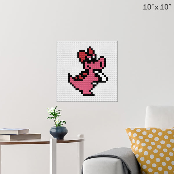Birdo Pixel Art Wall Poster - Build Your Own with Bricks! - BRIK