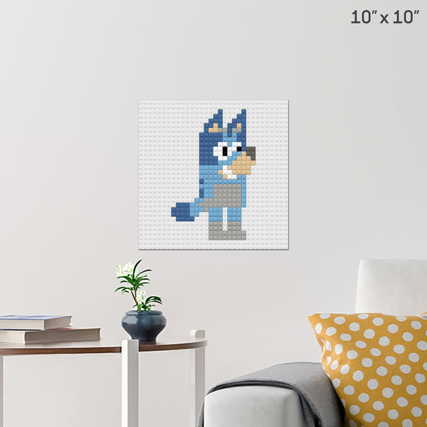 Bluey Wall Poster - Build Your Own with Bricks! - BRIK