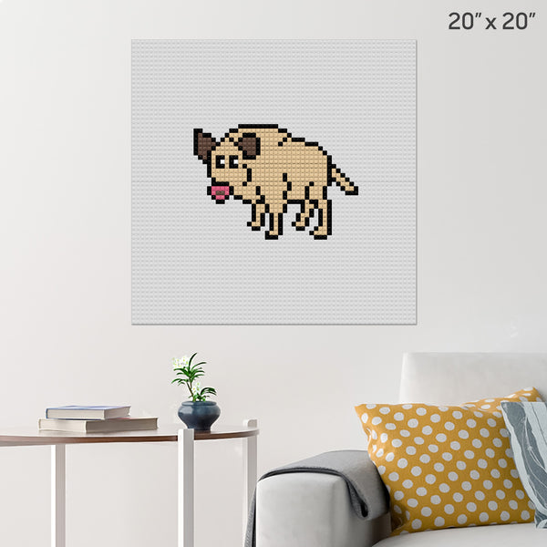 Boar Pixel Art Wall Poster - Build Your Own with Bricks! - BRIK