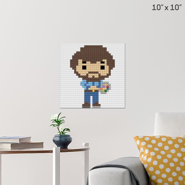 BOB ROSS Wall Poster - Build Your Own with Bricks! - BRIK