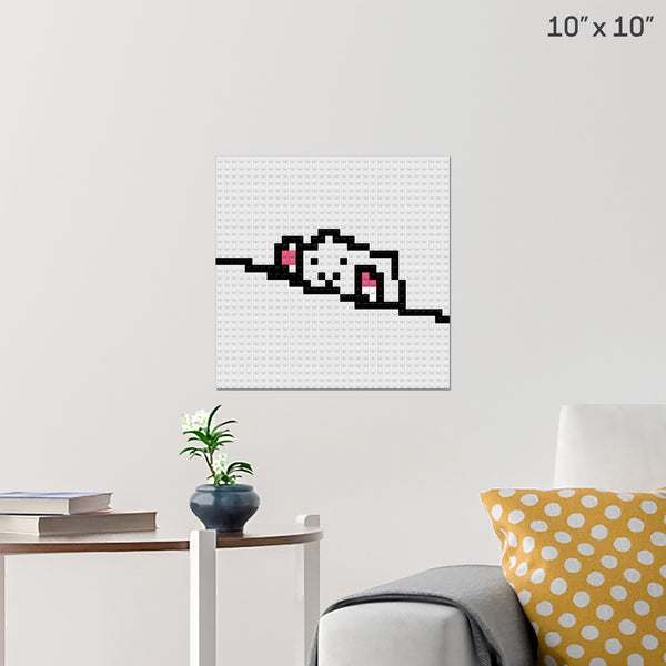 Bongo Cat Wall Poster - Build Your Own with Bricks! - BRIK