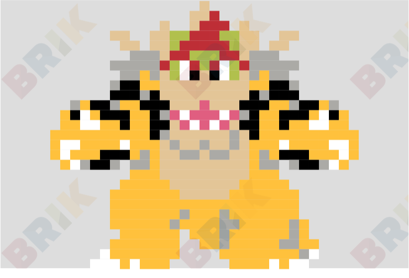 Bowser 8 Bit Png