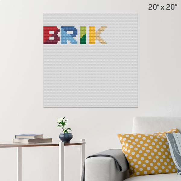 brik logo pixilated Wall Poster - Build Your Own with Bricks! - BRIK