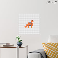 Brontosaurus Pixel Art Wall Poster - Build Your Own with Bricks! - BRIK