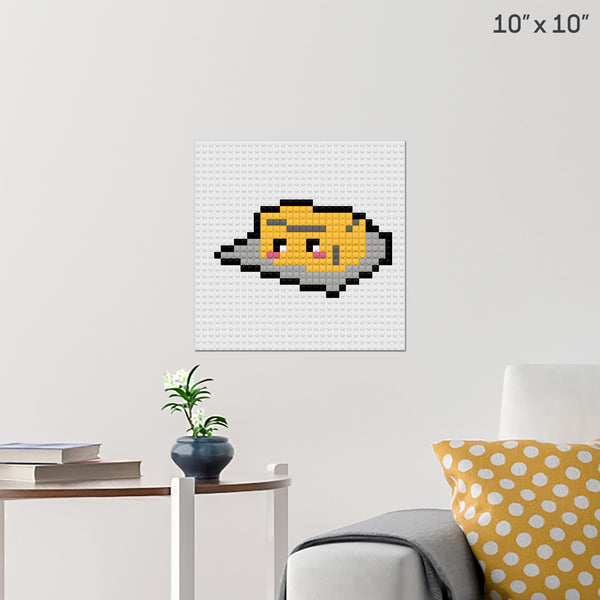 Butter Pixel Art Wall Poster - Build Your Own with Bricks! - BRIK
