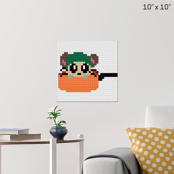 Cappy Pixel Art Wall Poster - Build Your Own with Bricks! - BRIK
