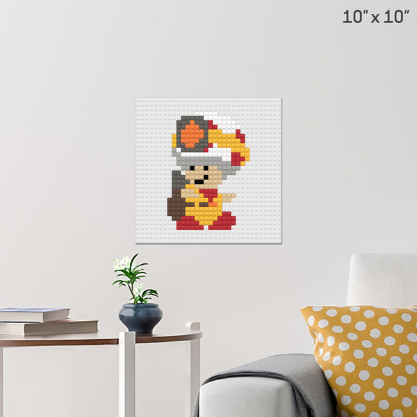 Captain Toad Pixel Art Wall Poster - Build Your Own with Bricks! - BRIK
