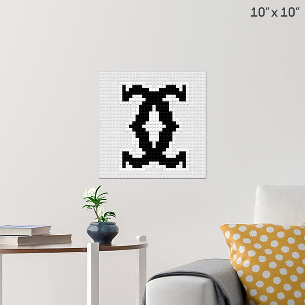 Cartier Pixel Art Wall Poster - Build Your Own with Bricks! - BRIK