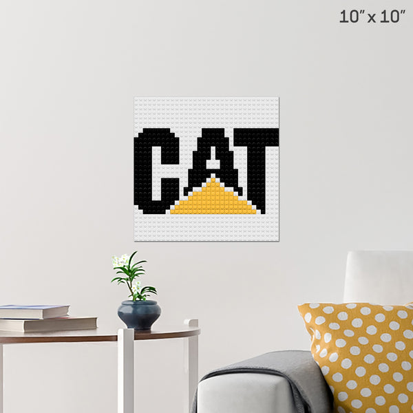 Caterpillar Inc. Logo Wall Poster - Build Your Own with Bricks! - BRIK