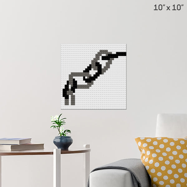 Chain Pixel Art Wall Poster - Build Your Own with Bricks! - BRIK
