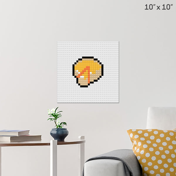 Cheese Pixel Art Wall Poster - Build Your Own with Bricks! - BRIK